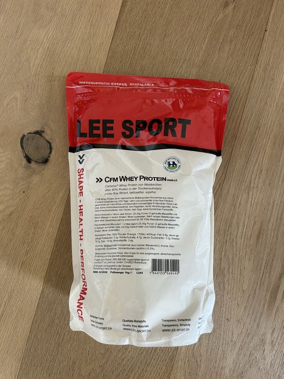 Lee Sport CFM Whey Protein Vanille 1kg (Neu und originalverpackt) in ...