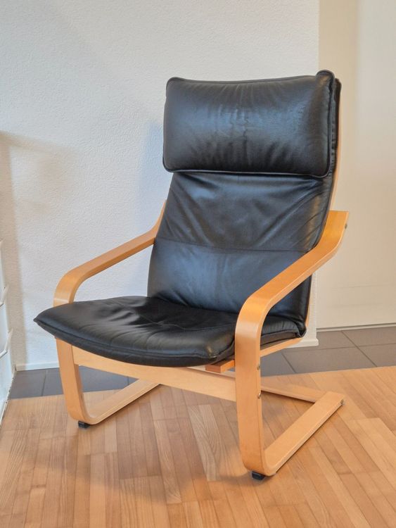 Ikea Sessel Leder Schwarz