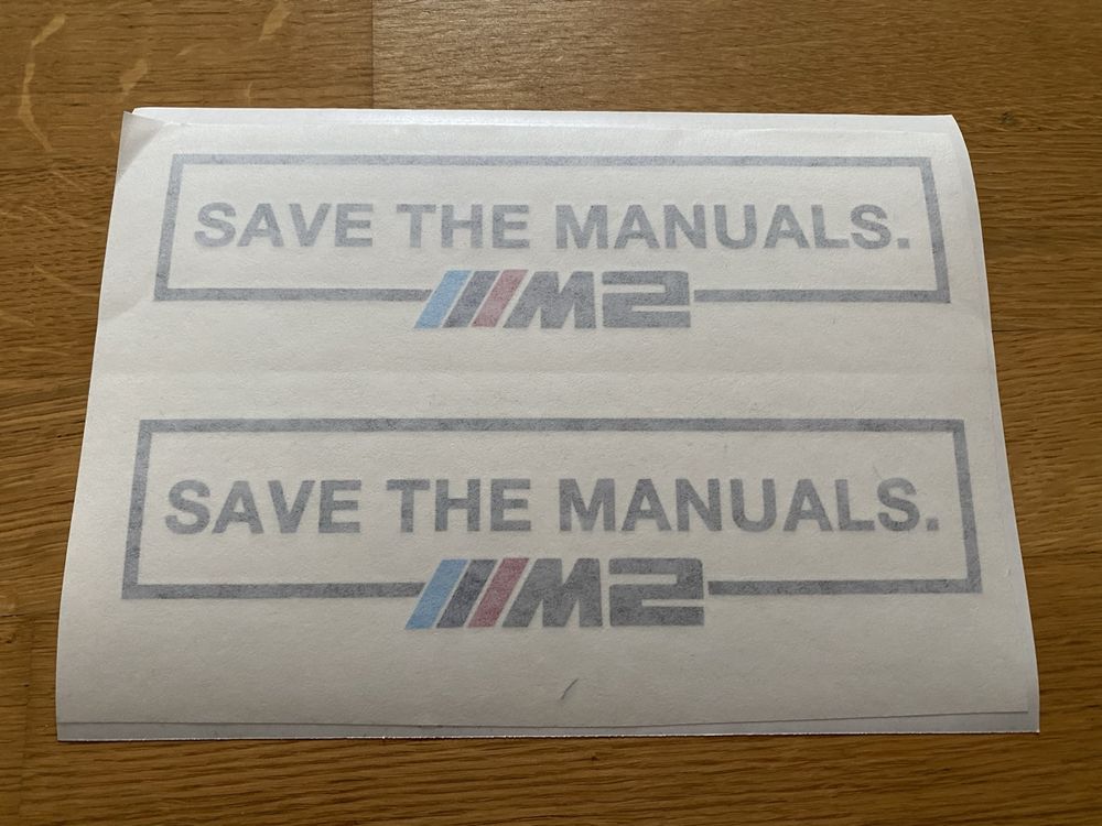 Save the Manuals. Bmw M2 Sticker (Neu (gemäss Beschreibung)) in ...
