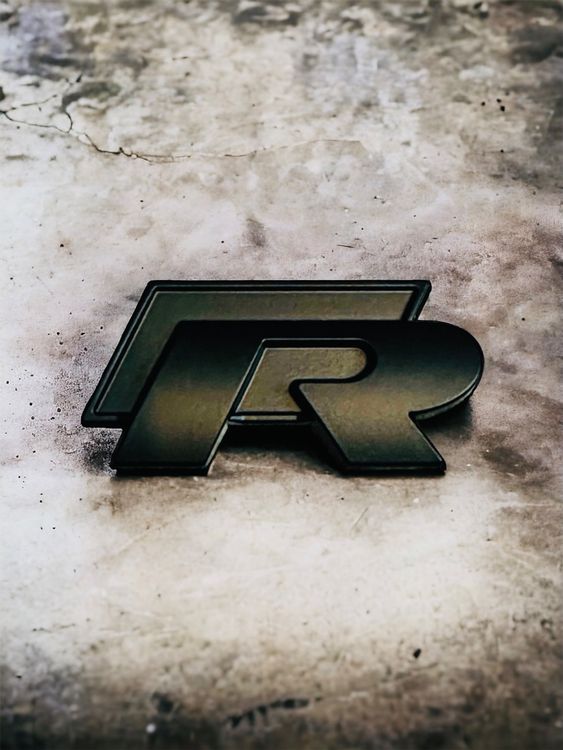 VW R Racing Schriftzug, Emblem, Logo 3D Metall Schwarzmatt (Neu und ...