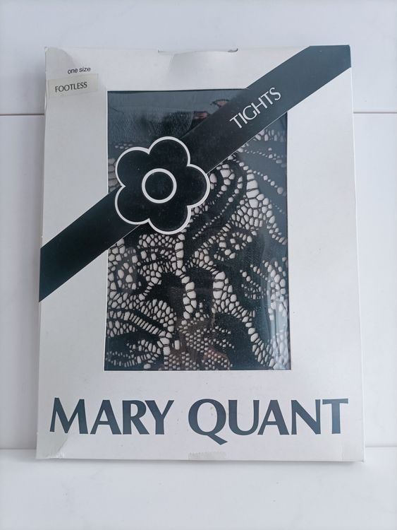 Collant sans pied Mary Quant TS089 Footless floral black (Neu und originalverpackt) in crans ...