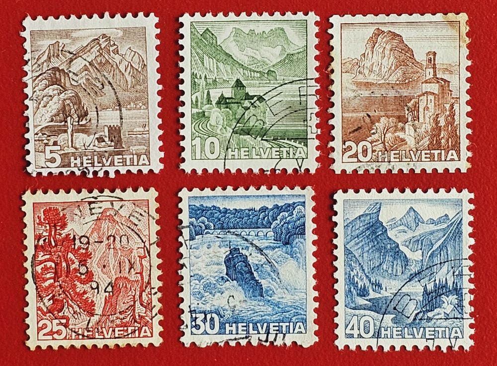 LANDSCHAFTSBILDER FARBÄNDERUNG 285 -290 1948 GES. (Gebraucht) in Düdingen für CHF 2 – mit ...