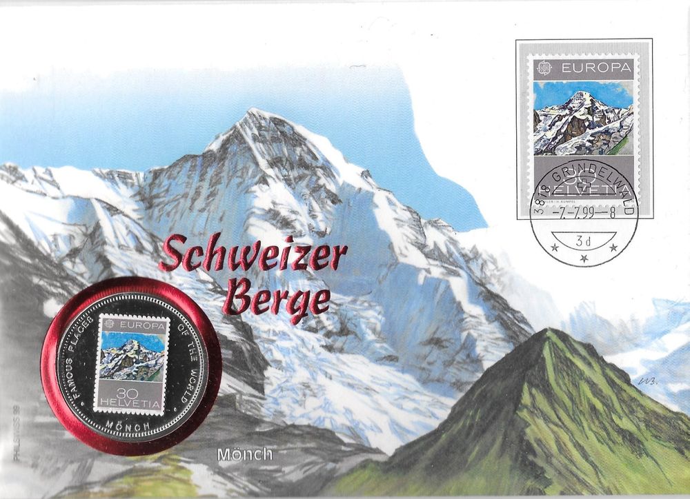 Münzbrief Schweizer-Berge 1999 (Mönch) (Gebraucht) in Zürich für CHF 2 – mit Lieferung auf ...