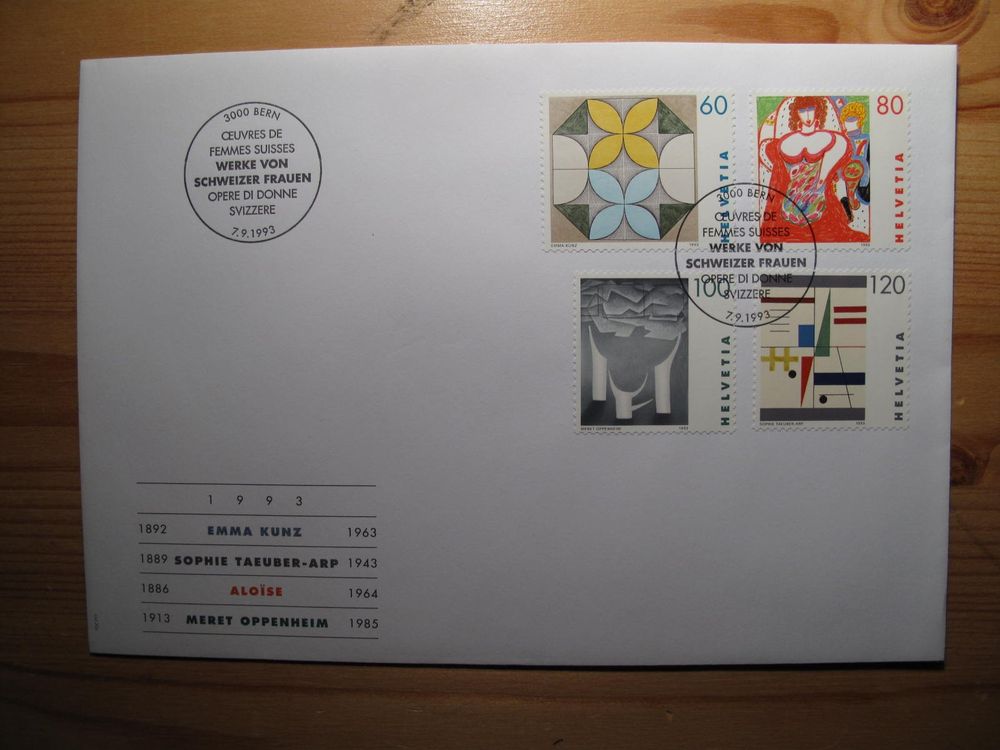 Schweiz FDC 1993 C5 Werke von Schweizer Frauen (Gebraucht) in Wil SG für CHF 3 – mit Lieferung ...