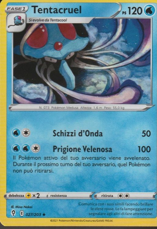 TCG POKEMON Evoluzioni Eteree EVS 027/203 TENTACRUEL Italian (Neu ...