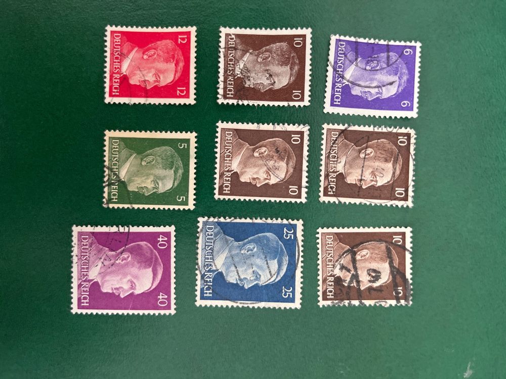 Deutsche Reich DR Briefmarke mit Adolf Hitler ab 1 CHF Inter (Gebraucht ...