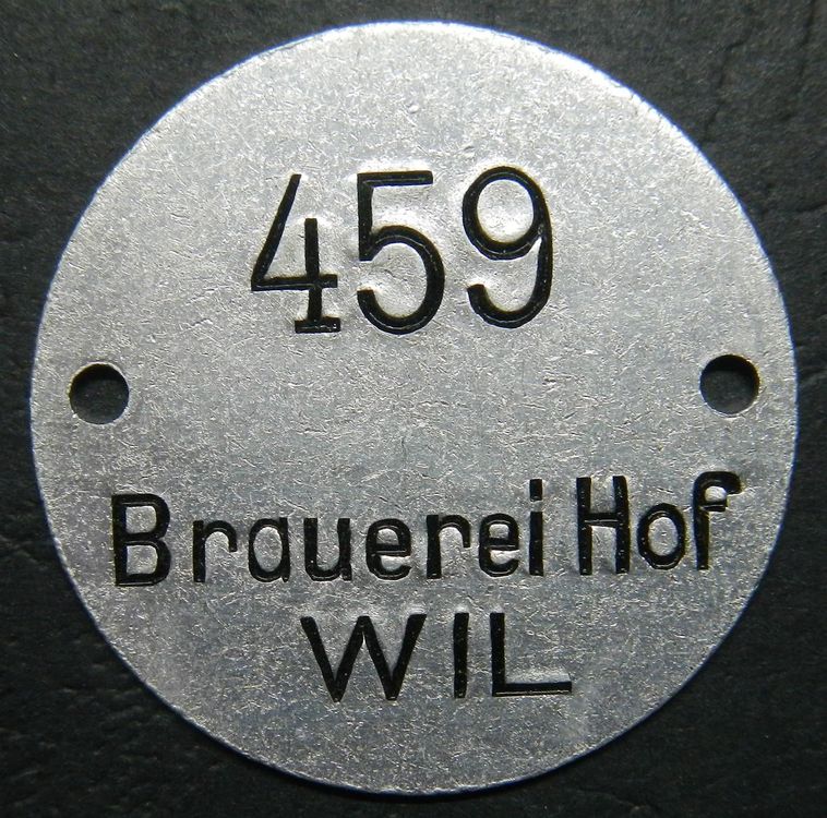 Bier Jeton Brauerei Hof Wil St. Gallen Nr. 459 * SELTENER (Gebraucht ...