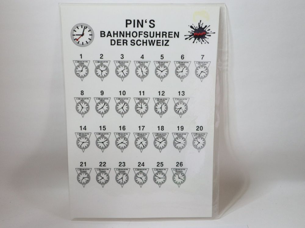 Verkaufsdisplay SBB Bahnhofsuhren Pin Bahnhof Uhr (Gebraucht) in ...
