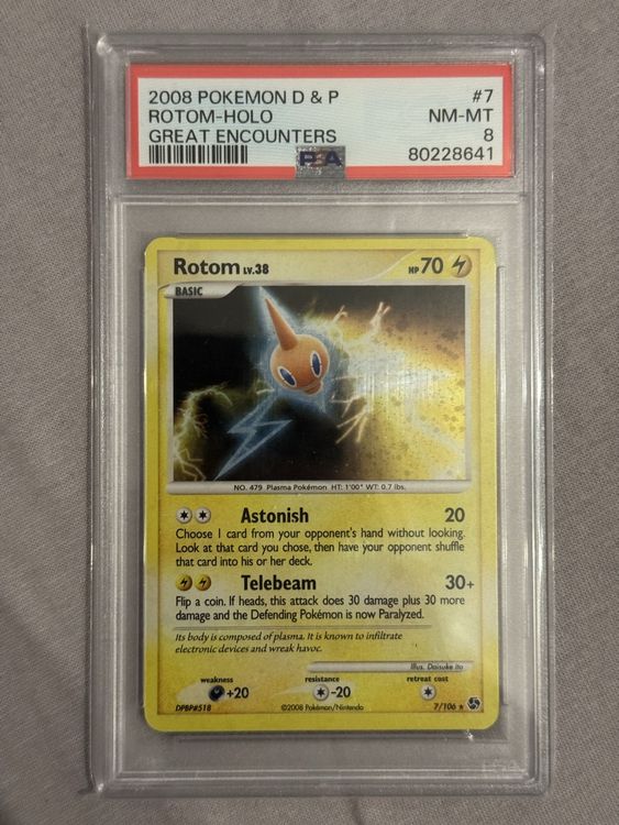 Pokémon Rotom 7/106 PSA 8 Great Encounters (Neu und originalverpackt ...