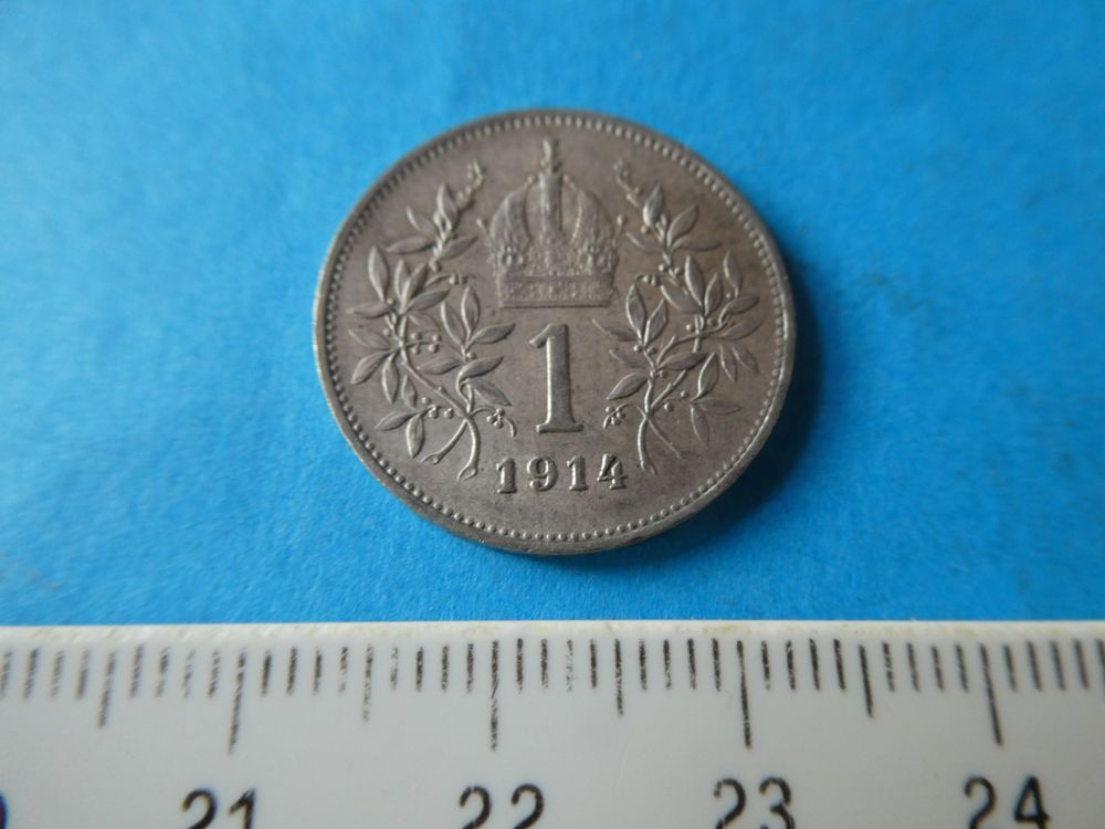 Oesterreich 1914, 1 Krone - Silber (Gebraucht) in Hinterforst für CHF 5 – mit Lieferung auf ...