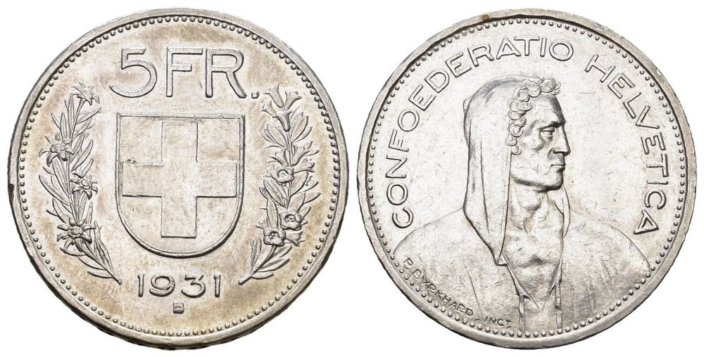 5 Fr. 1931 Abart 10 étoiles au-dessus de la tête - UNZ | Kaufen auf Ricardo