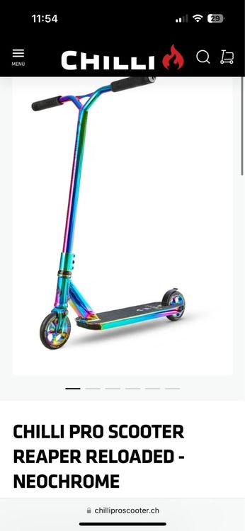 🔥 Stunt Scooter Chilli Reaper Reloaded Rainbow Neochrome 🔥 (Gebraucht ...