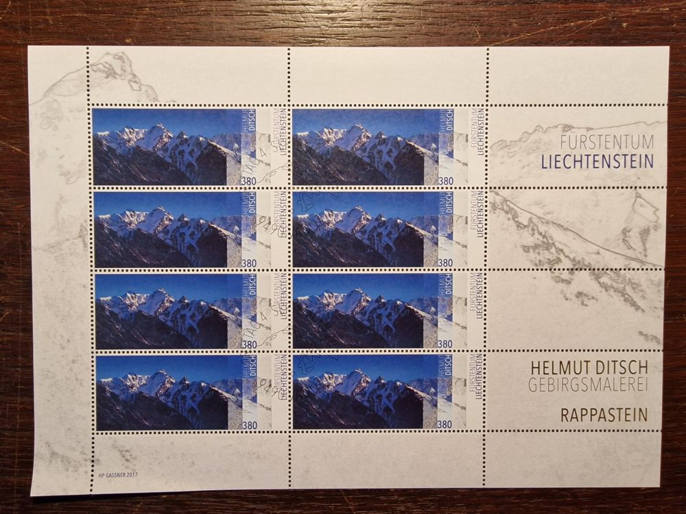 FL Kleinbogen Gebirgsmalerei 2017 gestempelt ET | Kaufen auf Ricardo