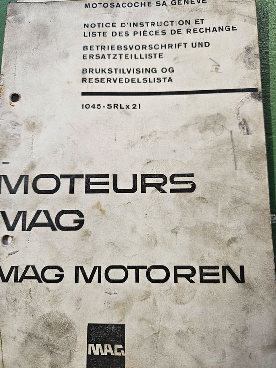 MAG Motoren - 1045 - SRL x 21. Ersatzteilliste (Gebraucht) in Flamatt ...