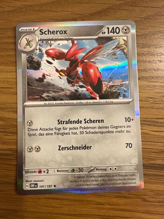 Scherox OBF DE 141/197 Holo Obsidianflammen Pokemonkarte | Kaufen auf ...