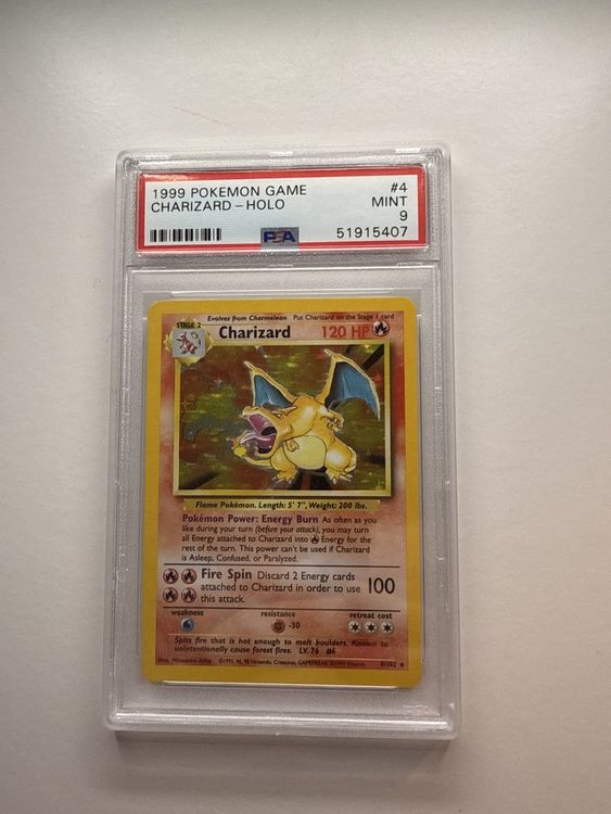 PSA 9 Charizard Holo Base Set Pokemon | Kaufen auf Ricardo