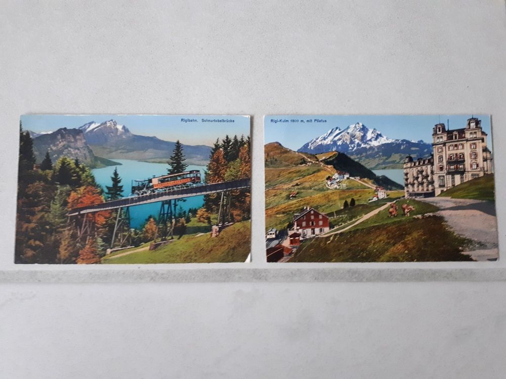 Ansichtskarten Antik, Rigi 2 Stück (Neu (gemäss Beschreibung)) in Siebnen für CHF 10 – mit ...