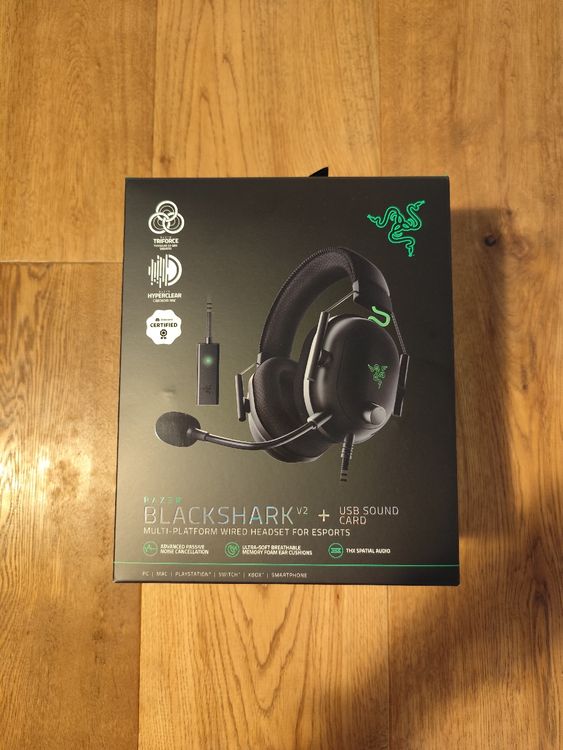 Razer Blackshark V2 + USB Sound Card (OVP) (Neu und originalverpackt ...