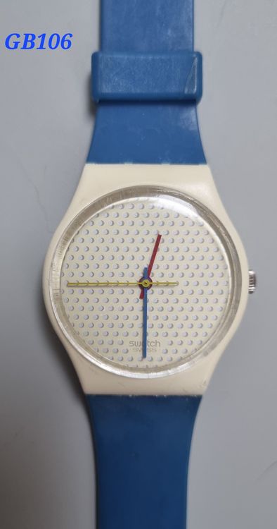 Rare Vintage Swatch GB106 Ping Pong Blue 1986 | Kaufen auf Ricardo