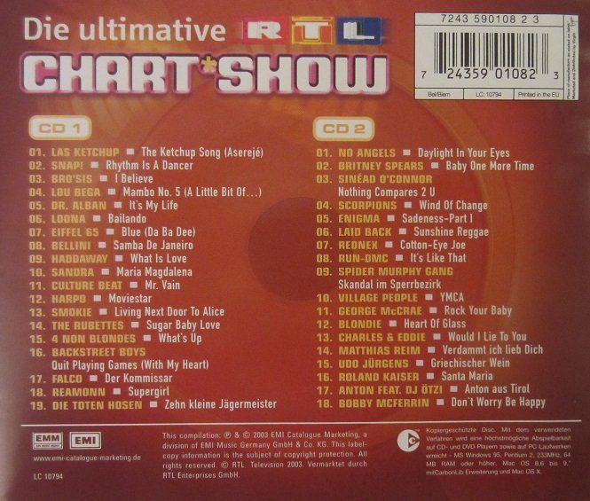 Die ultimative RTL Chartshow (2 CDs) | Kaufen auf Ricardo