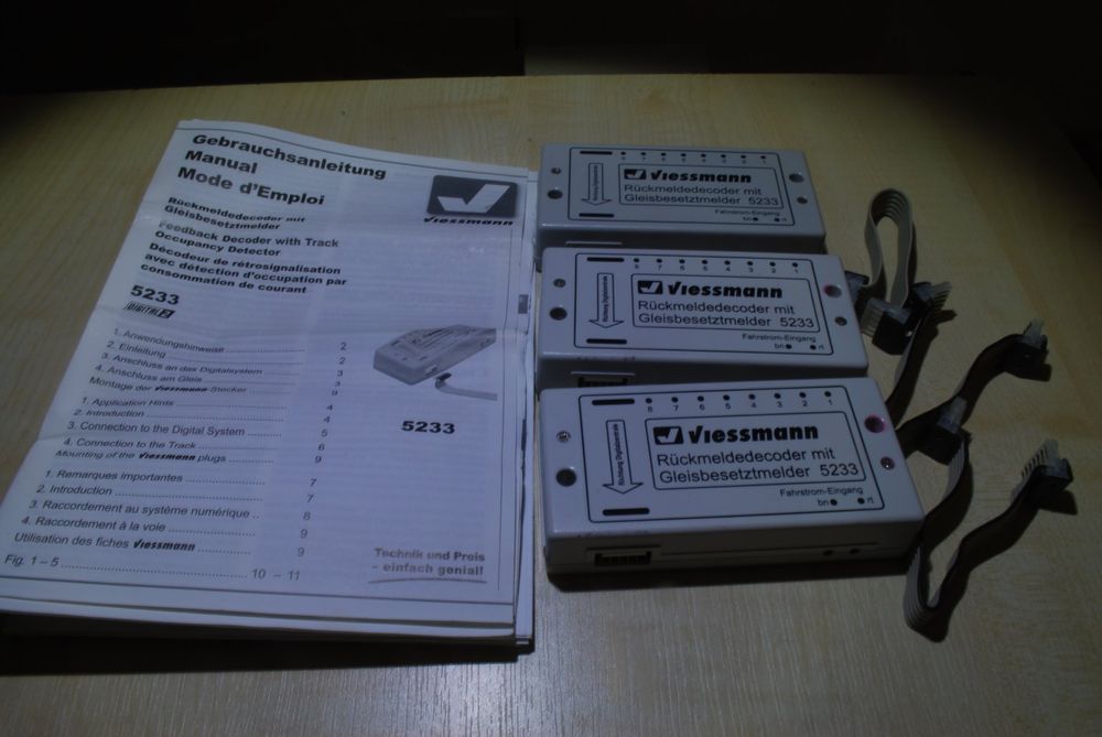 Viessmann 5233 3x Rückmeldedecoder mit Gleisbesetztmelder (Gebraucht ...