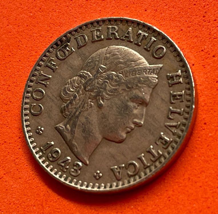 'Historisches Symbol der Neutralität': 20 Rappen von 1943 | Kaufen auf ...