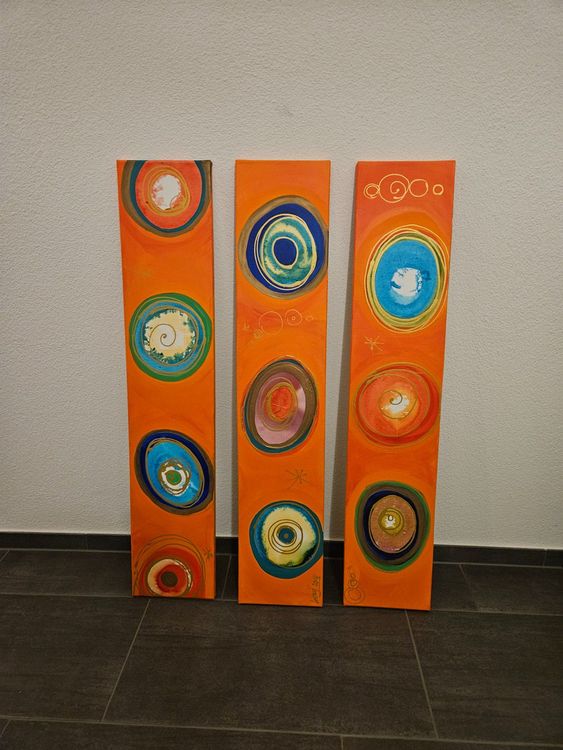 Gemälde Triptychon auf Leinwand farbig (Gebraucht) in Tuggen für CHF 20 – mit Lieferung auf ...