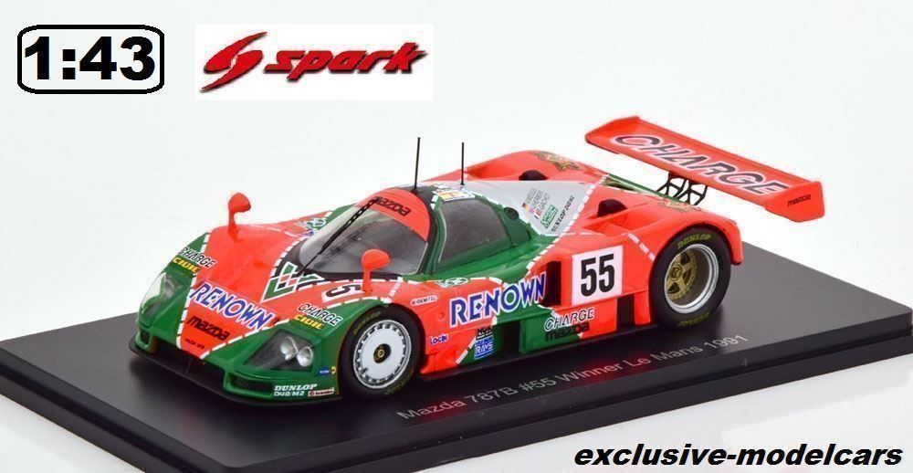 MAZDA 787B #55 Sieger 24h Le Mans 1991 1:43 von SPARK (Neu und ...