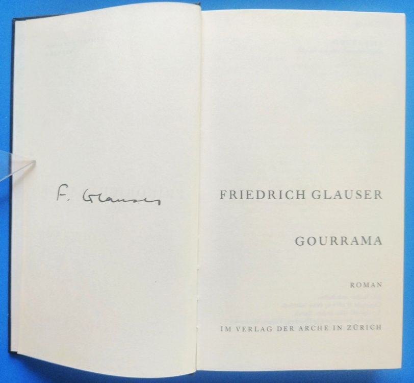 FRIEDRICH GLAUSER: GOURRAMA Arche-Einzelausgabe 1974 | Kaufen auf Ricardo