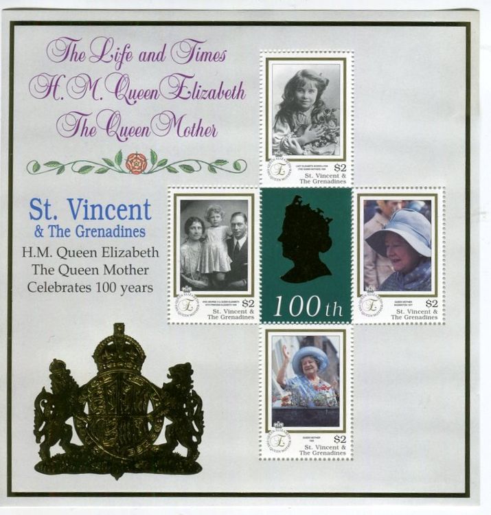 Block "Queen Mum". St. Vincent (Neu und originalverpackt) in Basel für ...