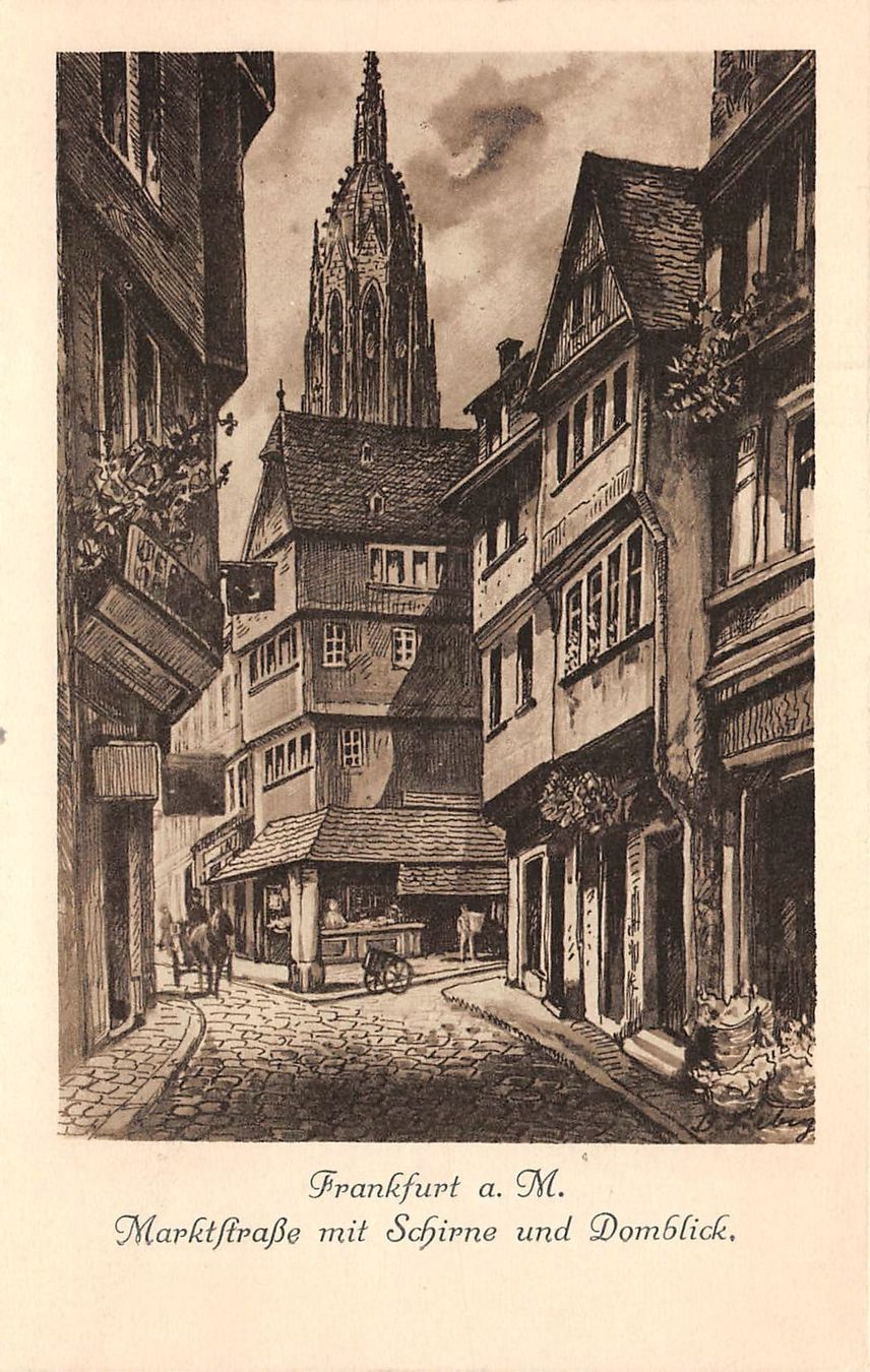 2x Frankfurt am Main, Liebig Künstlerkarte (Gebraucht) in Ottikon b ...