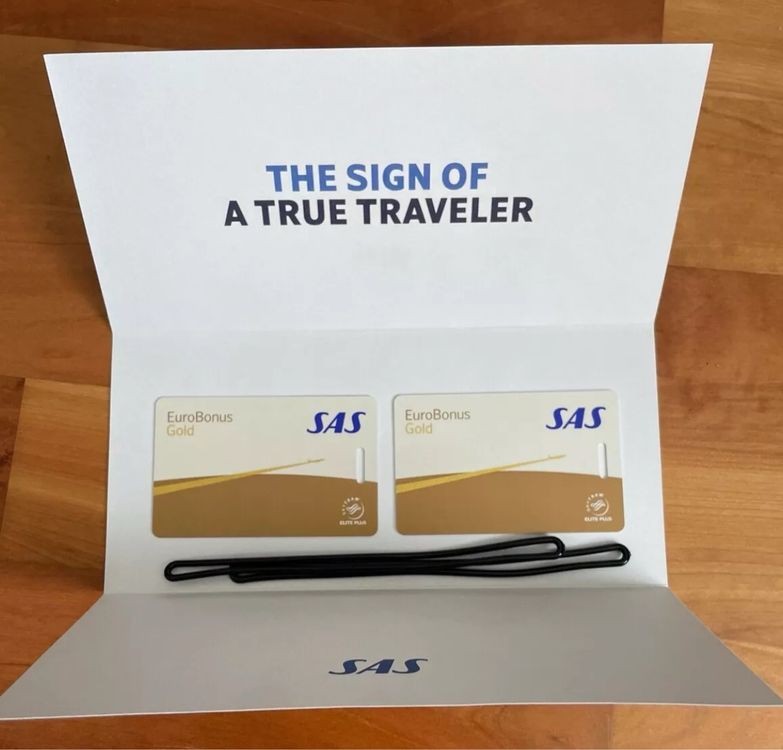 SAS Eurobonus (SkyTeam Elite Plus) GOLD Baggage Tags - neu (Neu und ...