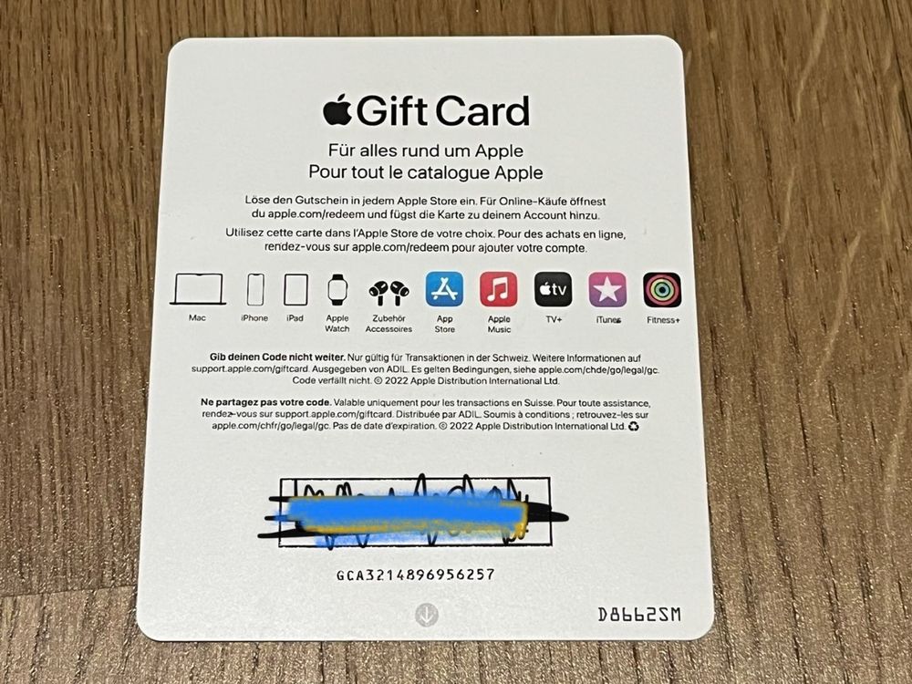 Apple Geschenkkarte CHF200 | Kaufen auf Ricardo