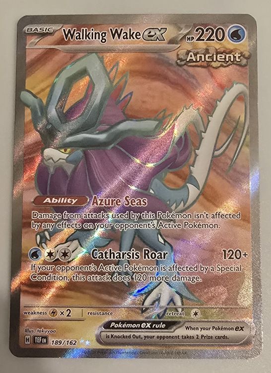 Carte Pokémon Walking Wake ex 189/162 Ancien (Neu (gemäss Beschreibung ...