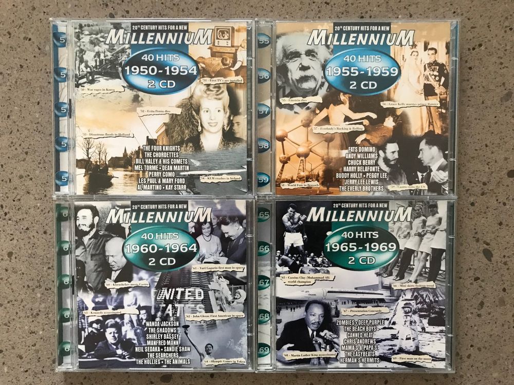 8 CDs mit 160 Hits 1950-1969, Millennium | Kaufen auf Ricardo