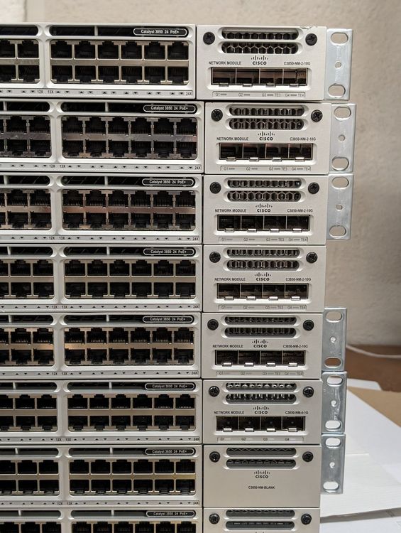 Cisco Catalyst Switch 3850-24-P PoE+ mit SFP+10GBit Modul (Gebraucht ...