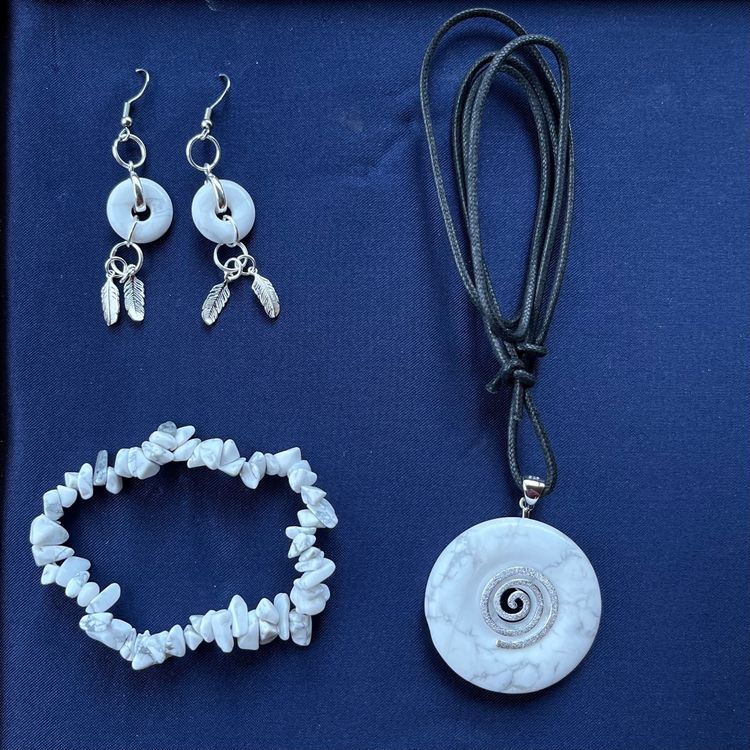 Edelstein Schmuck Set Howlith | Kaufen auf Ricardo