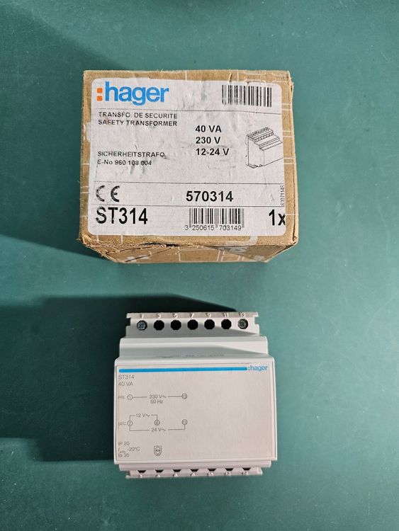 Hager Sicherheitstrafo ST314 230V / 12-24V / 40VA NEU (Neu und originalverpackt) in Zürich für ...