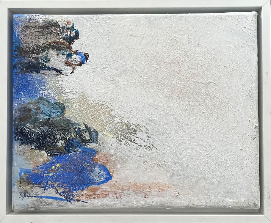 Abstrakte Mischtechnik auf Limewand Unleserlich Signiert | Kaufen auf Ricardo