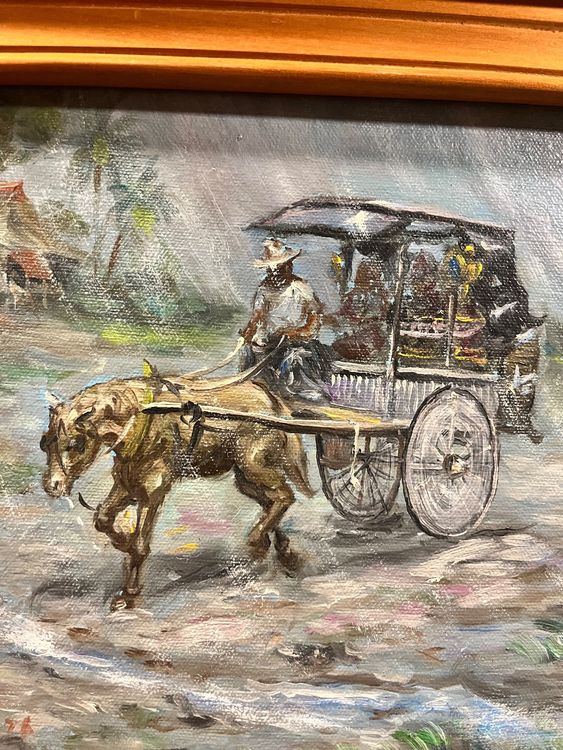 Pferde mit Kutschen Gemälde Unleserlich Signiert (Gebraucht) in Hochdorf für CHF 5 – mit ...