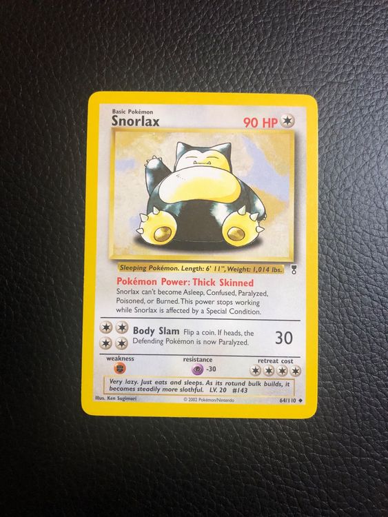Legendary Collection Snorlax 64/110 NM Ab 1 (Gebraucht) in Paradiso für ...