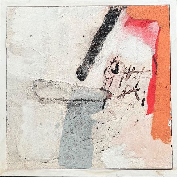 Abstrakte Mischtechnik, Verso Beschrieftet | Kaufen auf Ricardo