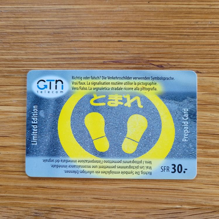 Carte Téléphonique GTN Télécom (Gebraucht) in Biel/Bienne für CHF 1 – mit Lieferung auf Ricardo ...