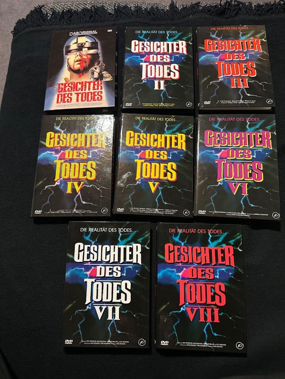 Gesichter des Todes 1-8 kleine hartboxen Retro Film dvd (Gebraucht) in ...