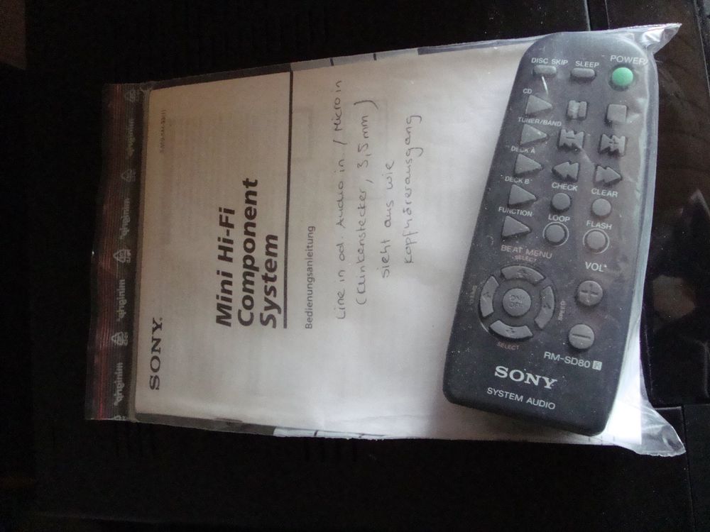 Stereoanlage SONY Mini Hi-Fi Comoponent System MHC-RX90 (Gebraucht) in ...