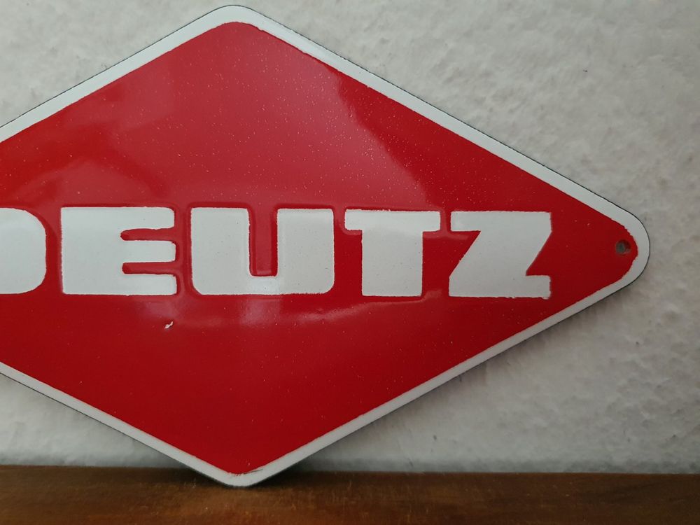 Emailschild Deutz Traktor Logo Emaille Schild Reklame Retro | Acheter ...