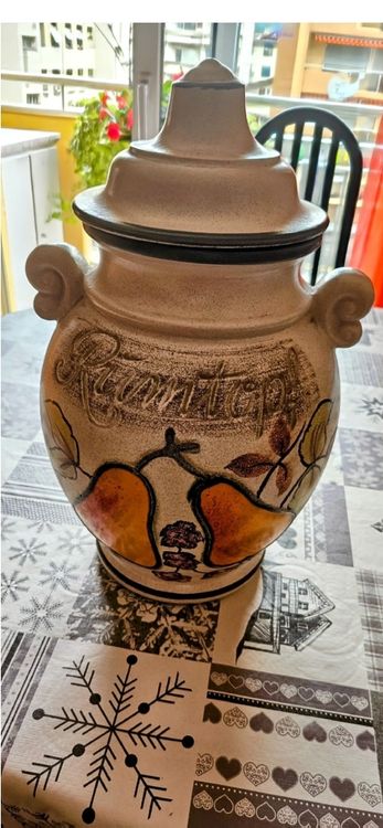 Magnifique pot à rhum vintage, décor poires neuf (Neuf (Voir ...