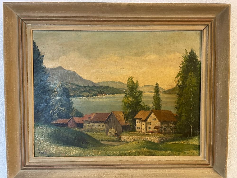 Schönes Gemälde signiert R. Weber (Gebraucht) in Plasselb für CHF 19 – nur Abholung auf Ricardo ...