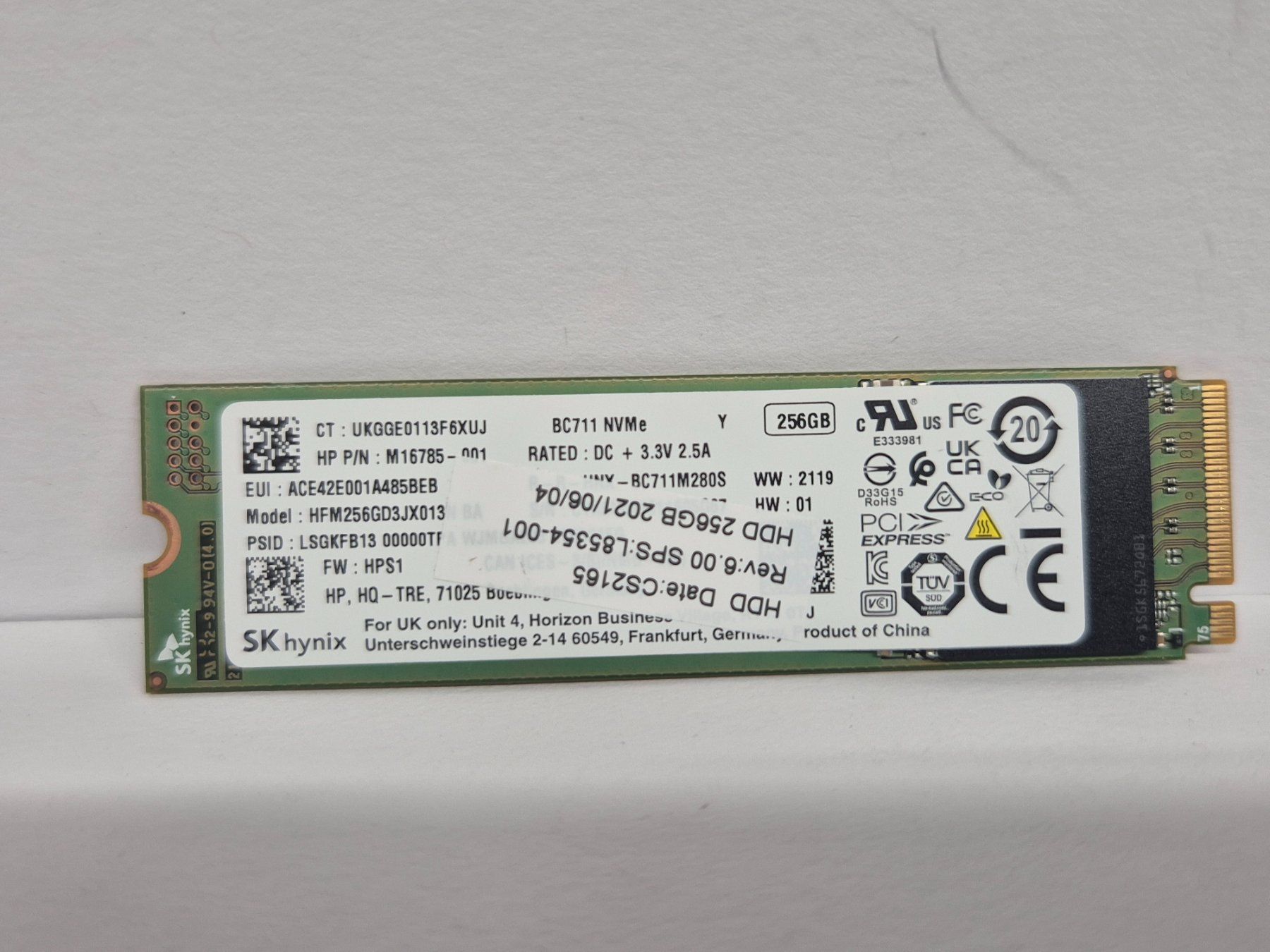 SK hynix SSD NVMe 256 GB ab 1 Franken (Gebraucht) in Sitterdorf für CHF ...