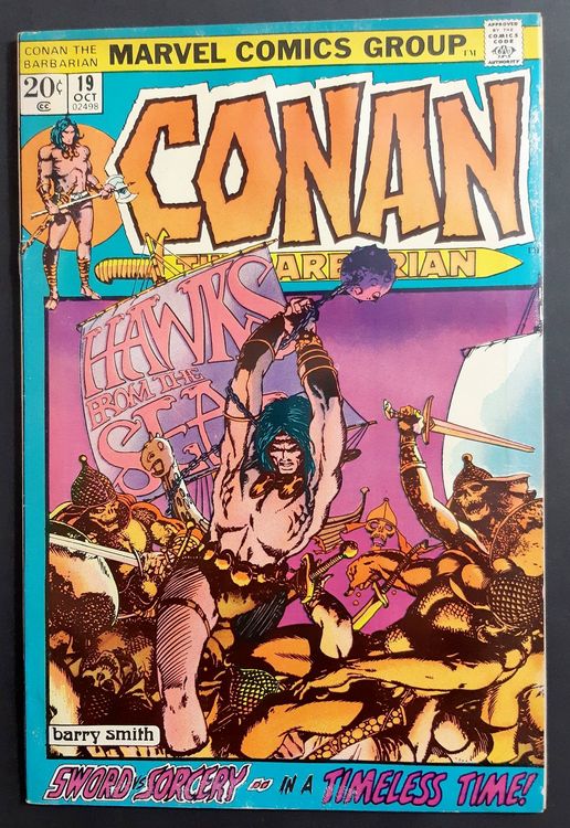 CONAN THE BARBARIAN #19 BY MARVEL 1972 BARRY WINDSOR-SMITH (Gebraucht ...